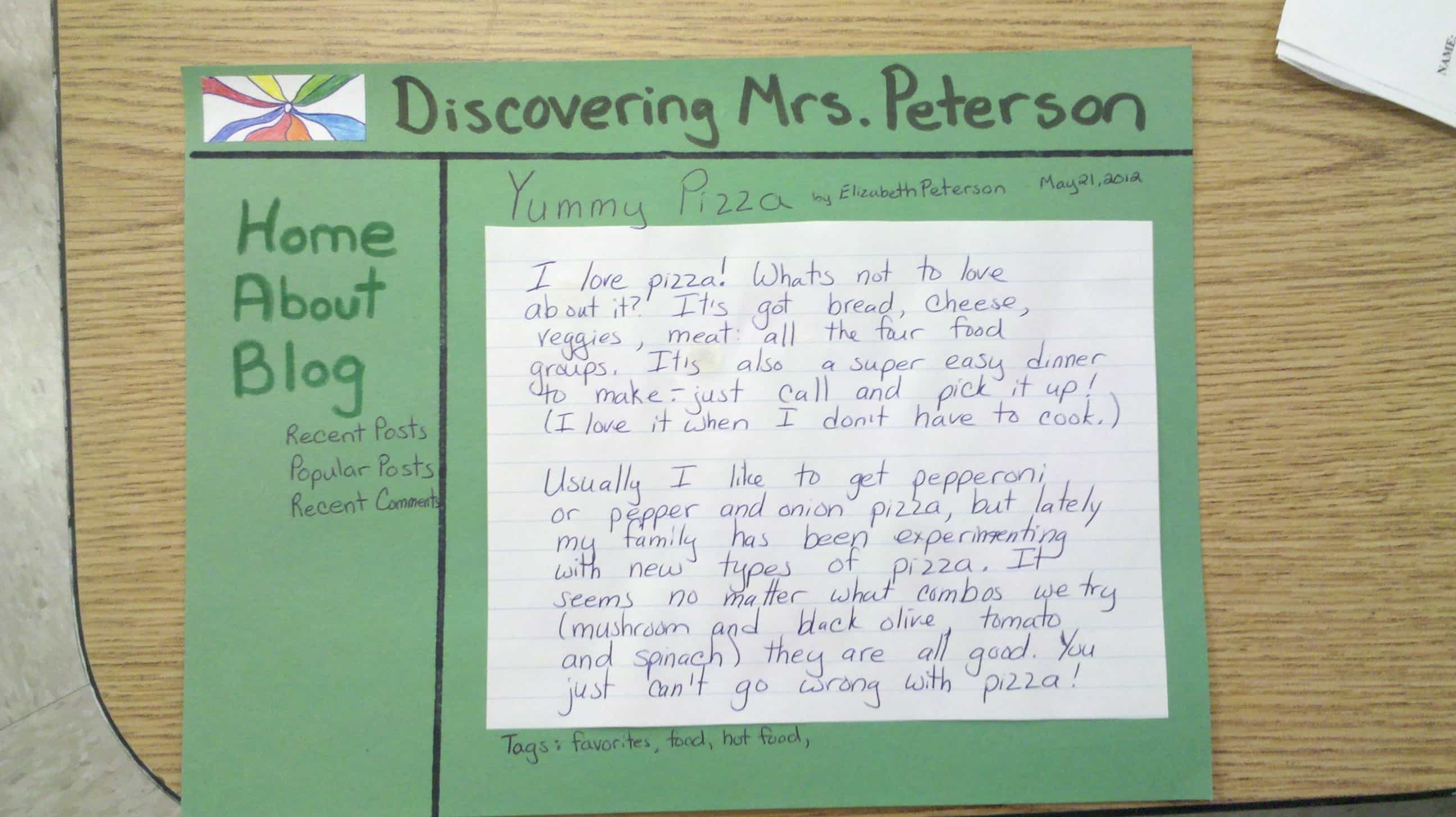 Making Paper Blogs to Prepare for the Online Experience - The Inspired ...